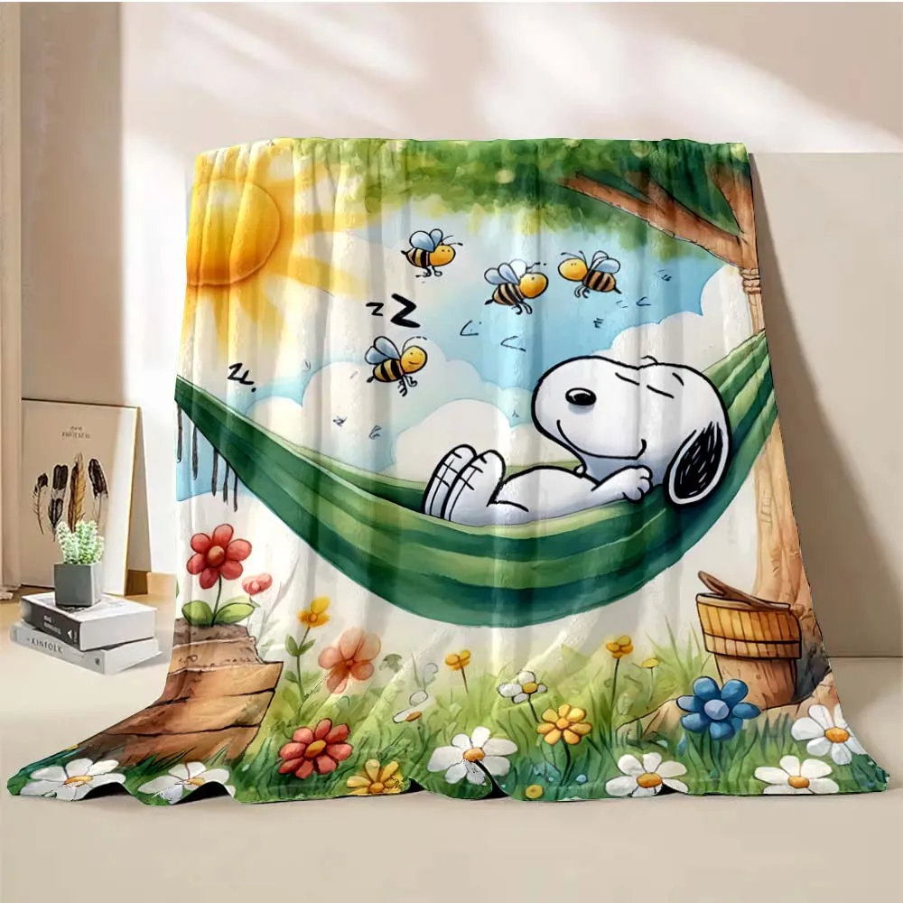 Manta de perro Snoopy americano, suave y esponjosa, con dibujos animados, tamaño king, de lujo ...