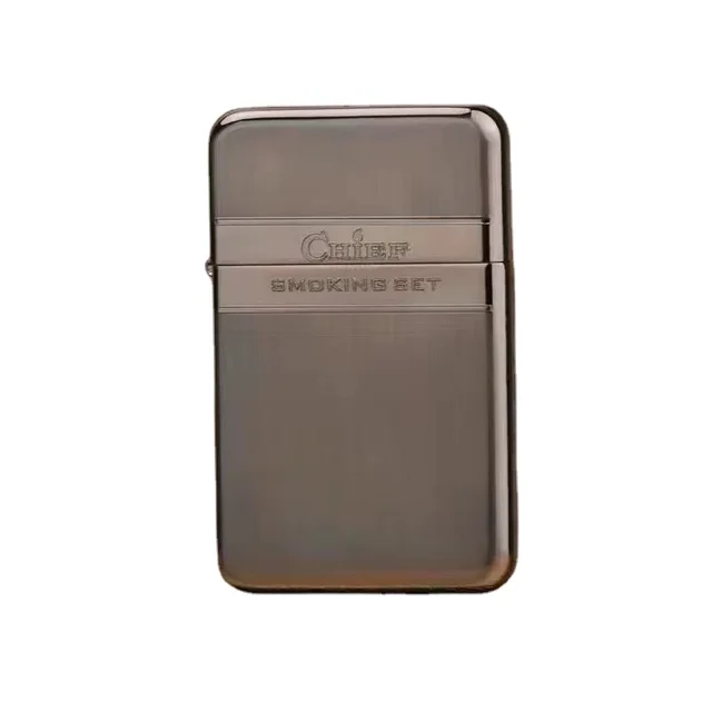 Fashion Thin Pure Copper Kerosene Lighter Grinding Wheel Retro ...