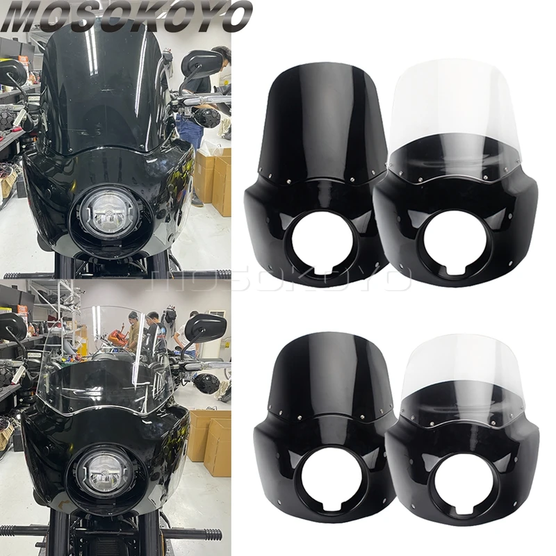 Thug-Style-15-Headlight-Fairing-Cowl-Cover-For-Harley-Dyna-Street-Bob ...