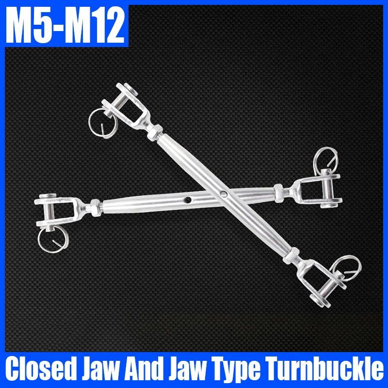 1PCS-M5-M12-316-Stainless-Steel-Closed-Jaw-And-Jaw-Type-Turnbuckle ...