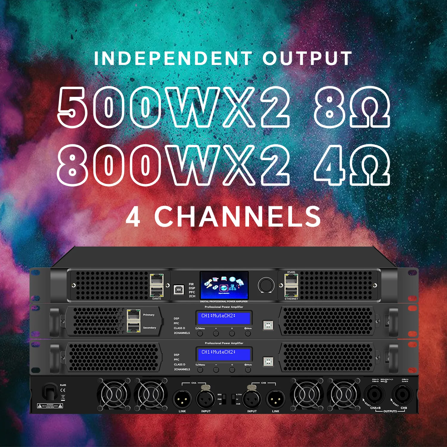 GAP-DP2000-Amplificador-Digital-Profissional-DSP-Processor-2-Channel ...