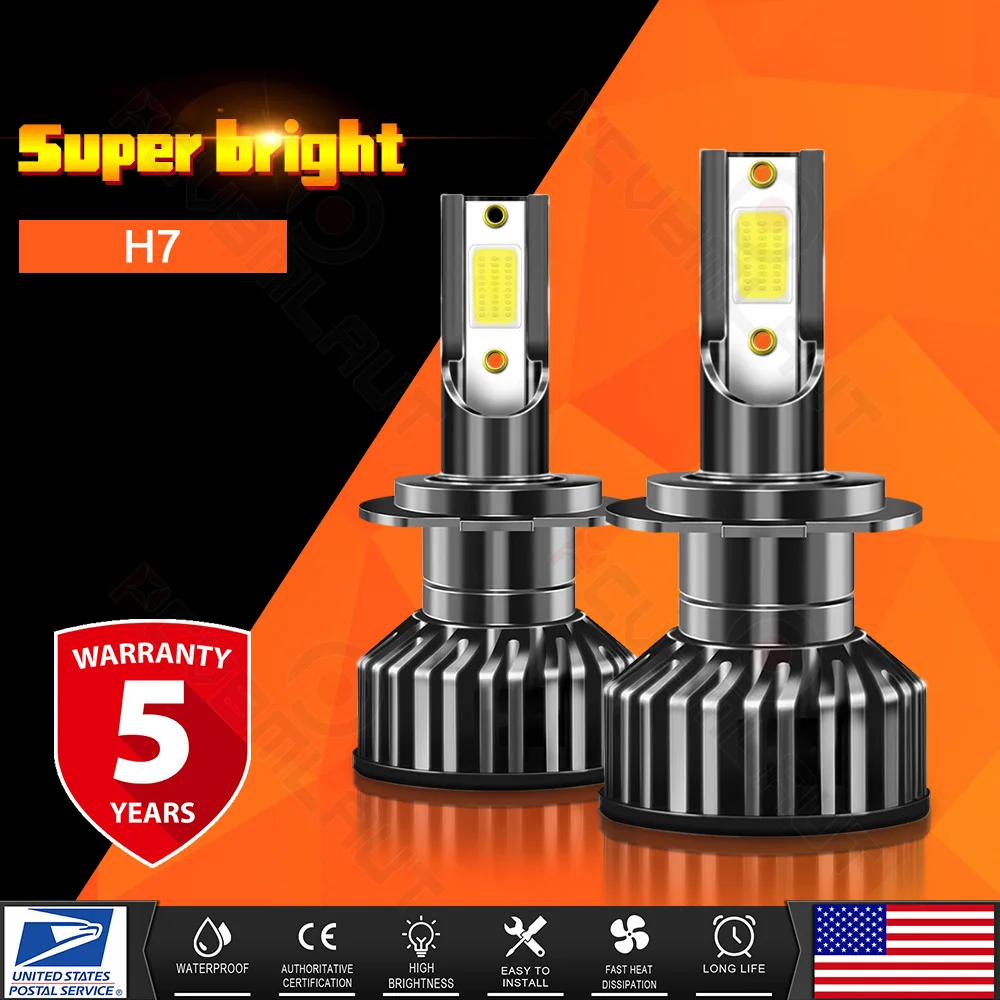 CHUSYYRAY-2PCS-Car-lights-3012-H7-Super-Bright-LED-Headlights-High-Low ...