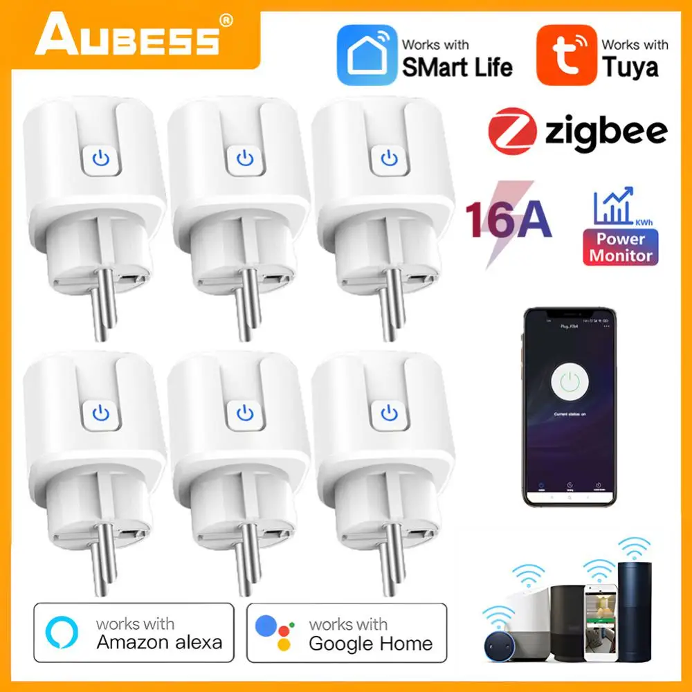 Tuya-Zigbee-EU-Smart-Socket-Power-Monitor-Smart-Life-APP-Remote-Plug ...