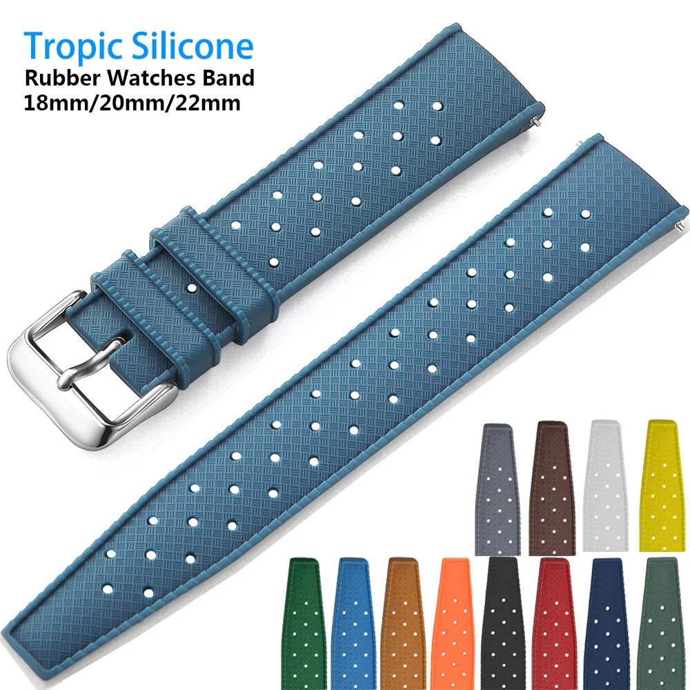 Pulseira-Tropical-de-Silicone-para-Rel-gio-Inteligente-Quick-Release-El ...