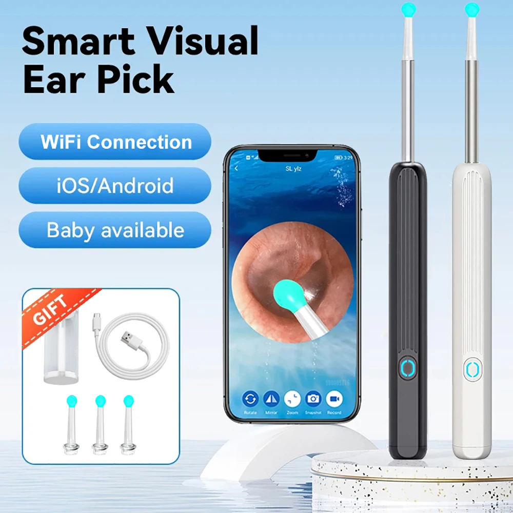 Smart-Wireless-Visual-Ear-Cleaner-Ear-Stick-Otosc-pio-Ferramenta-de ...