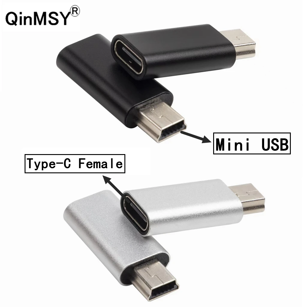 Mini USB to Type C Adapter 5 Pin Male Mini USB to Female USB Type C ...