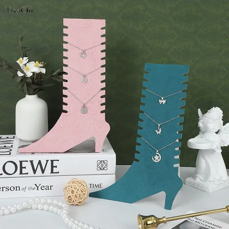 Folding-Jewelry-Rack-Necklace-Ankle-Chain-Velvet-Display-Rack-Pendant ...