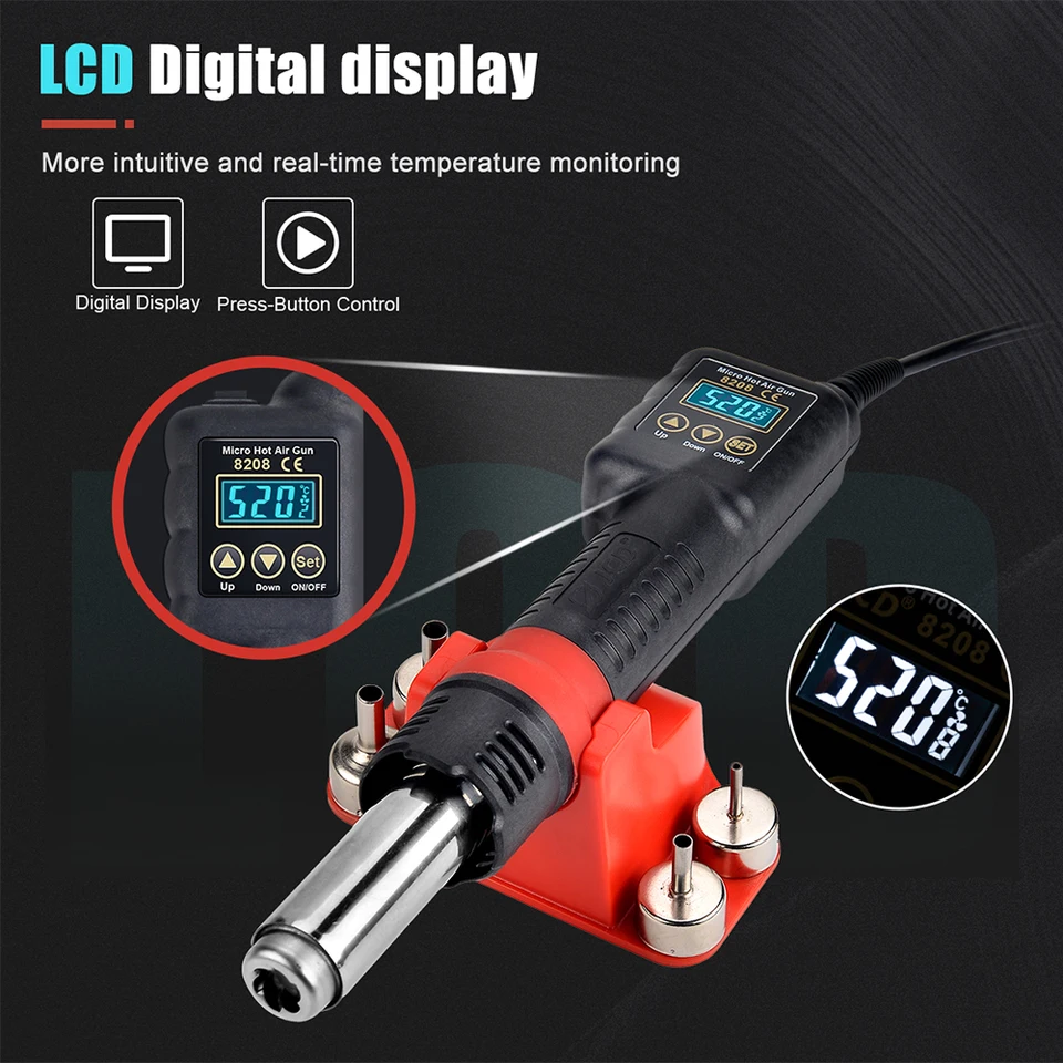 Hot Air Desoldering 2-in-1 Soldering Station 750W With Hot Air Gun ...