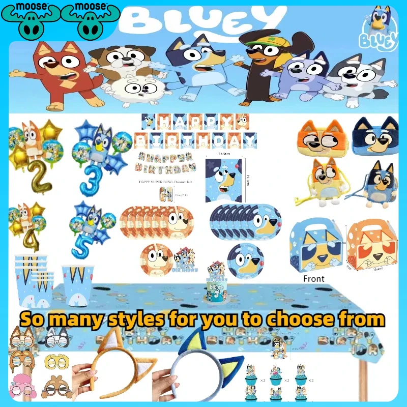 Bluey-decoraci-n-de-cumplea-os-mantel-tel-n-de-fondo-globos-Bluey-y ...