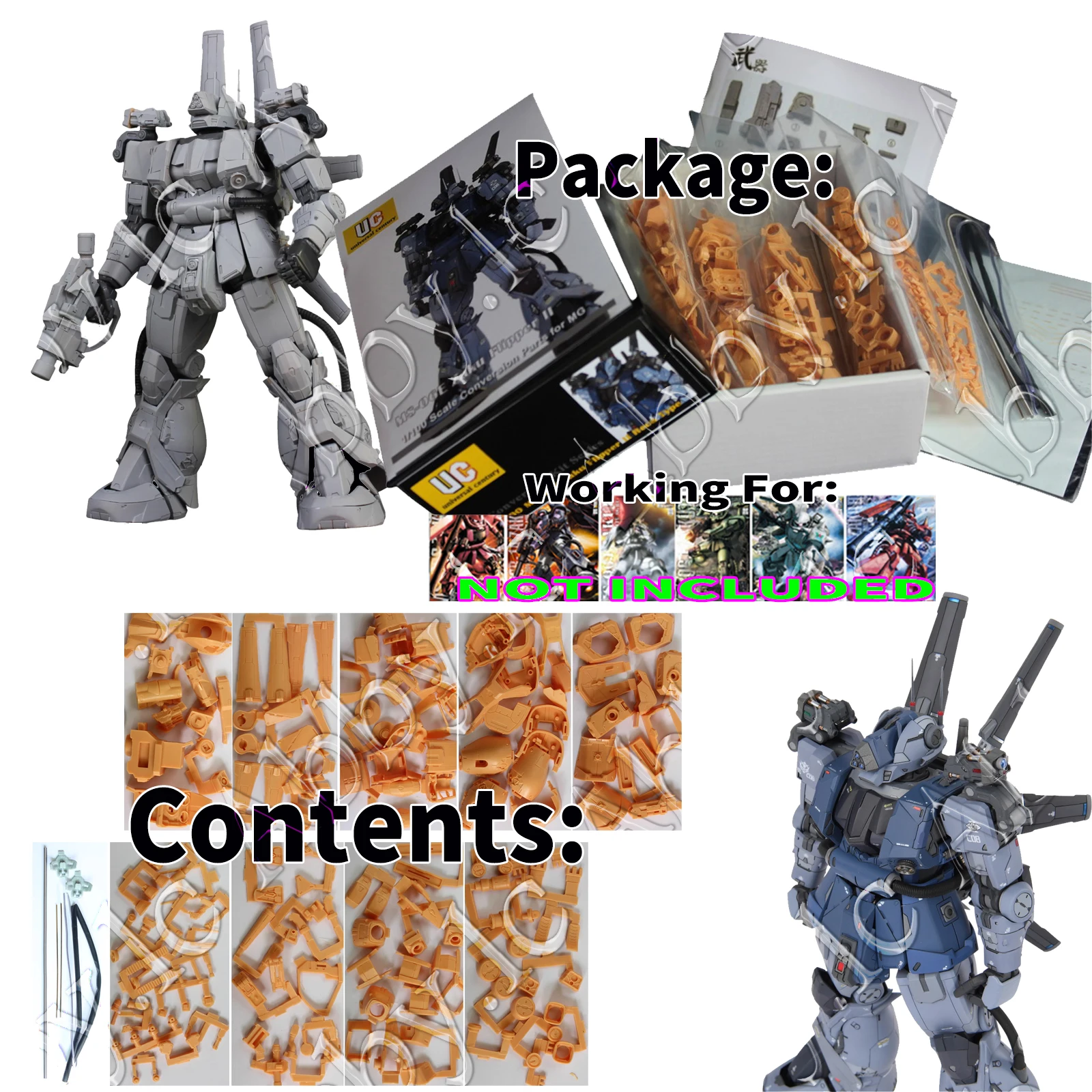 RECAST-Magic-Hobby-Club-MS-06E-3-Flipper-Conversion-for-MG-1-100-Zaku ...