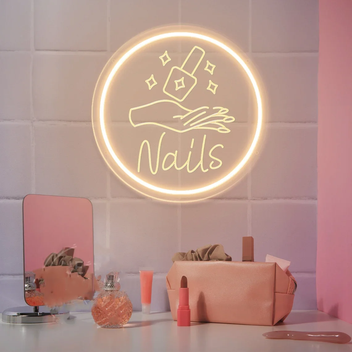Letrero-de-ne-n-de-u-as-letrero-de-tienda-de-manicura-letrero-LED-de ...