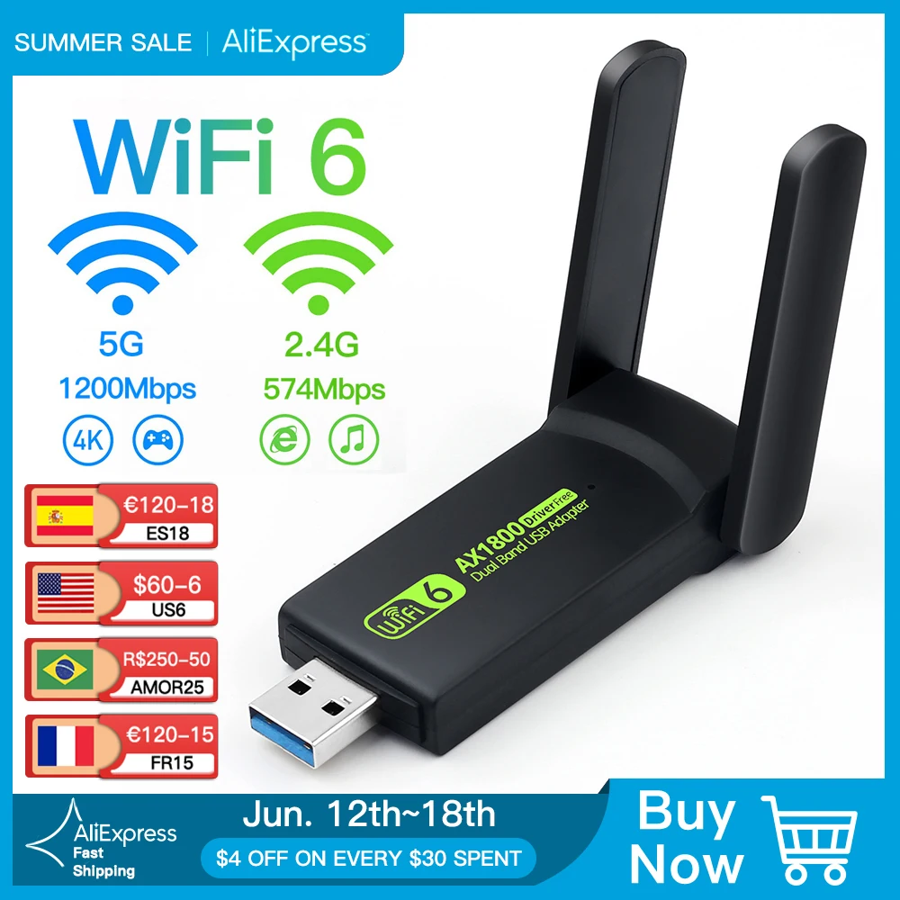5g Wifi Adapter Windows 10 | Wifi 6 Usb Wireless Adapter | Usb Wifi ...