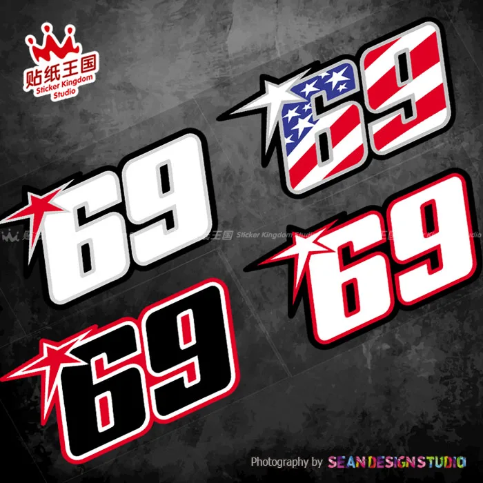 For-GP-Nicky-Hayden-69-Helmet-Motorcycle-Motocross-Motorbike-Decals ...