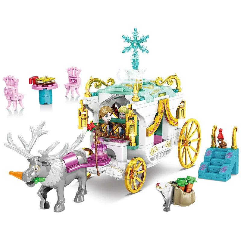Friends-Frozen-Elsa-Princess-Royal-Carriage-Building-Blocks-Set-Bricks ...