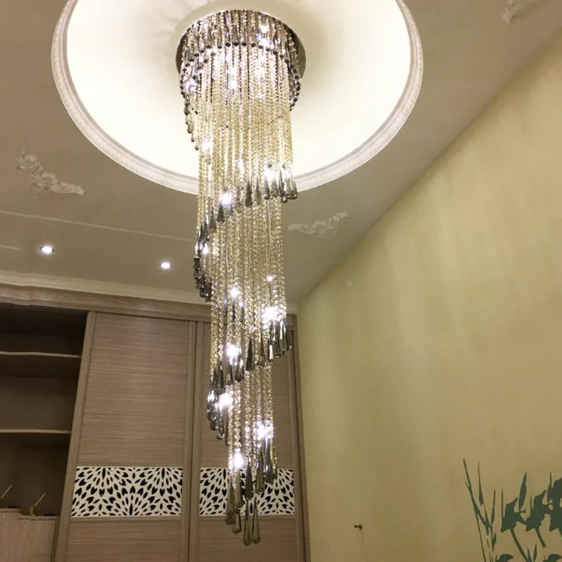 Candelabro-Led-moderno-de-cristal-gris-ahumado-accesorios-de-lujo ...