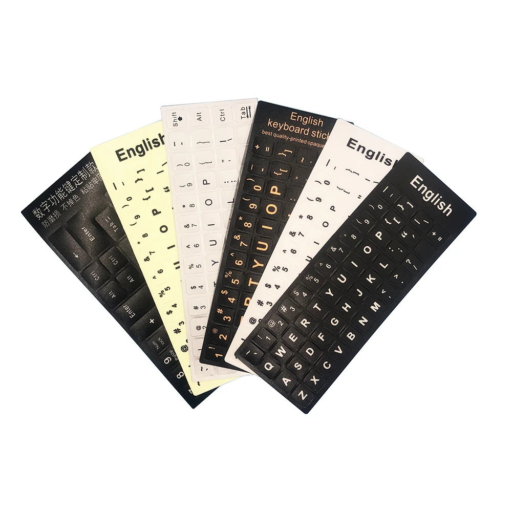English Keyboard Stickers Letter Alphabet Layout Full Size Numpad ...
