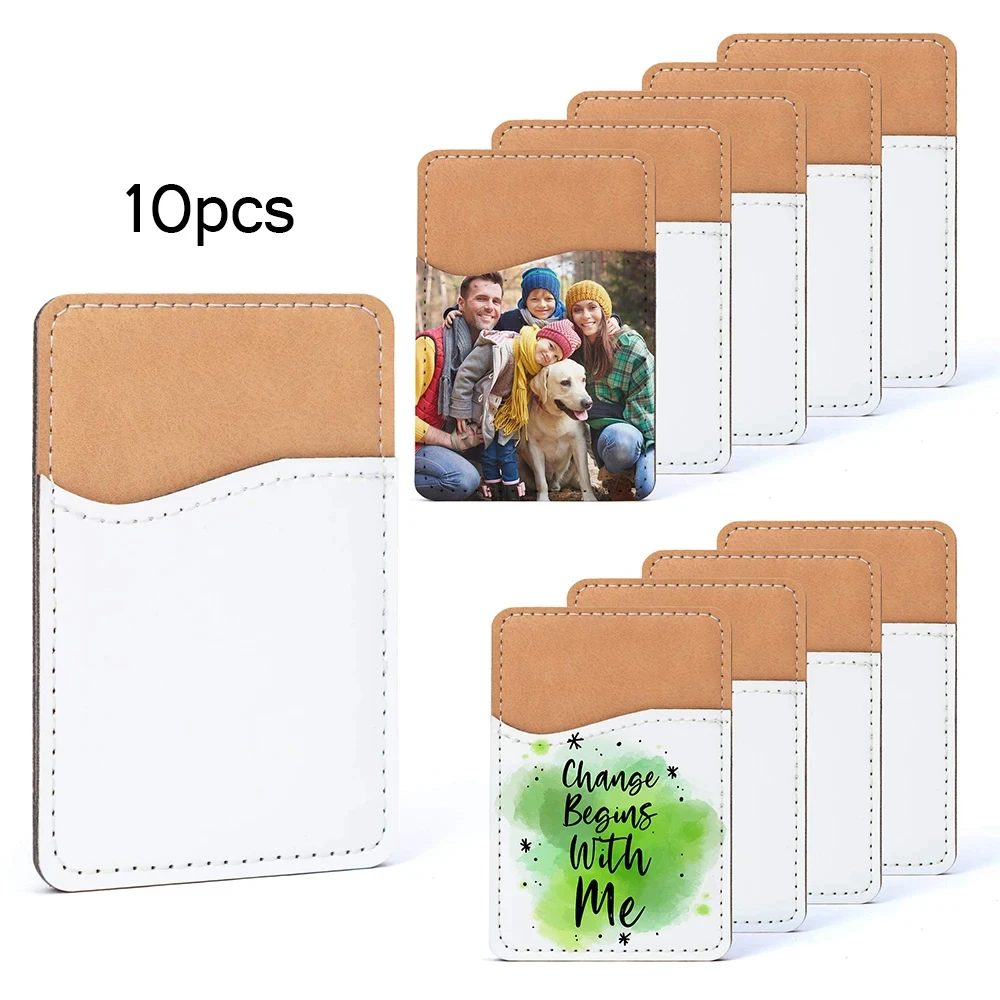 5-10Pcs-Sublimation-Blank-Phone-Wallet-PU-Leather-Phone-Back-Phone-Card ...