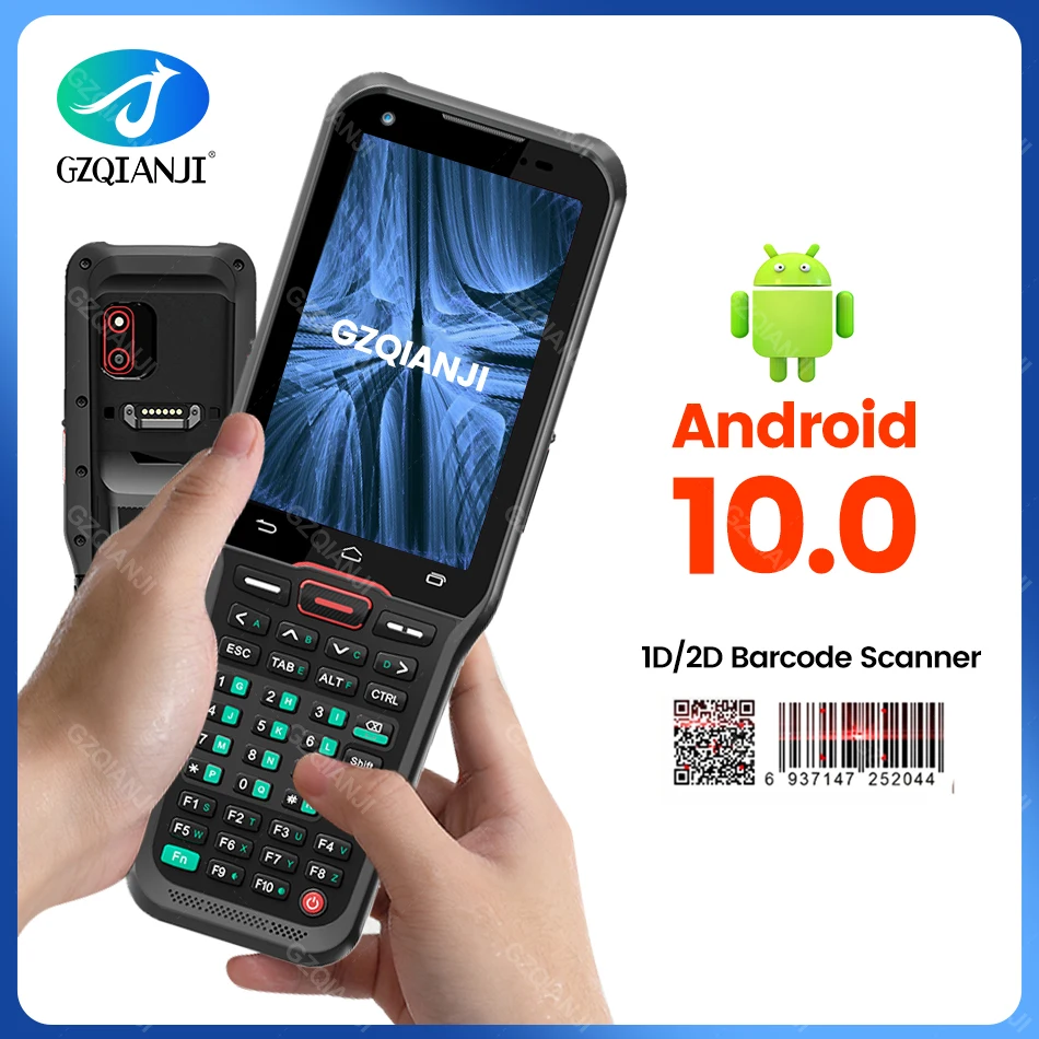 휴대용 PDA 안드로이드 10 POS 견고한 터미널 터치 스크린 2D 바코드 스캐너, 무선 와이파이 블루투스 GPS 창고 PDA ...