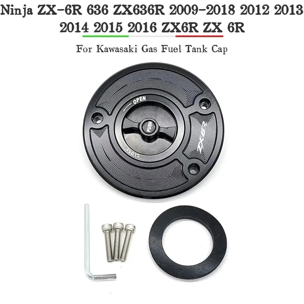 Keyless-Motorcycle-Fuel-Gas-Tank-cap-Cover-For-Kawasaki-Ninja-ZX-6R-636 ...