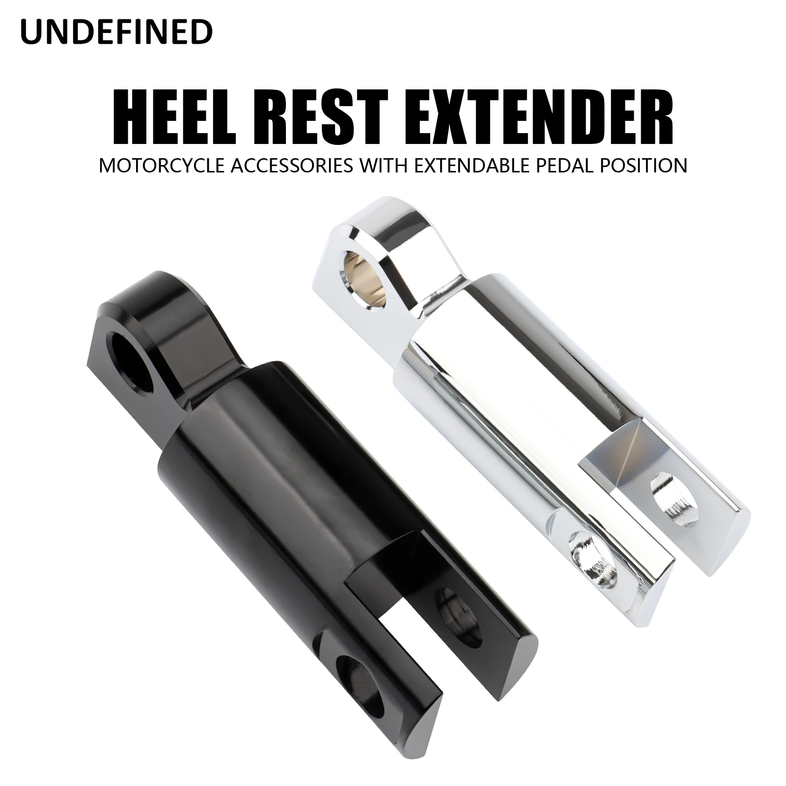 Foot Peg Extension 2-1/2" Stirrup Heel Rest Extender Chrome