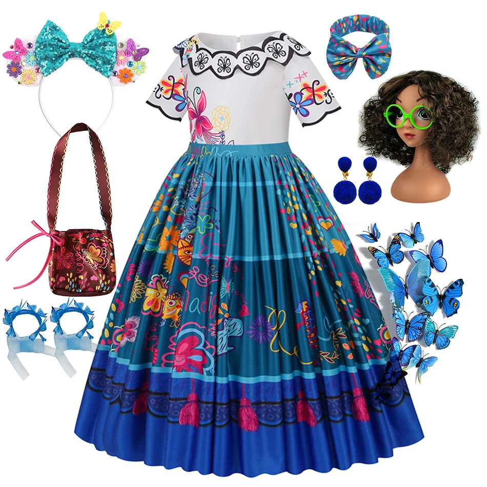 Mirabel Costume Girl Charm Encanto Disguise Dress Birthday Princess ...