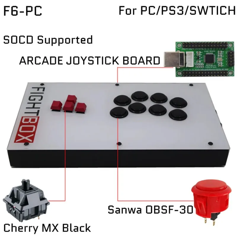 New-Hitbox-Style-FightBox-F6-All-Buttons-Arcade-Joystick-Fightbox-Stick ...