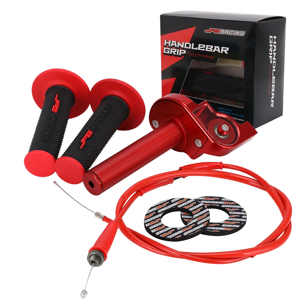 CNC Throttle Assembly 7/8" 22mm Twist Throttle Grips Cable For CRF KLX ...