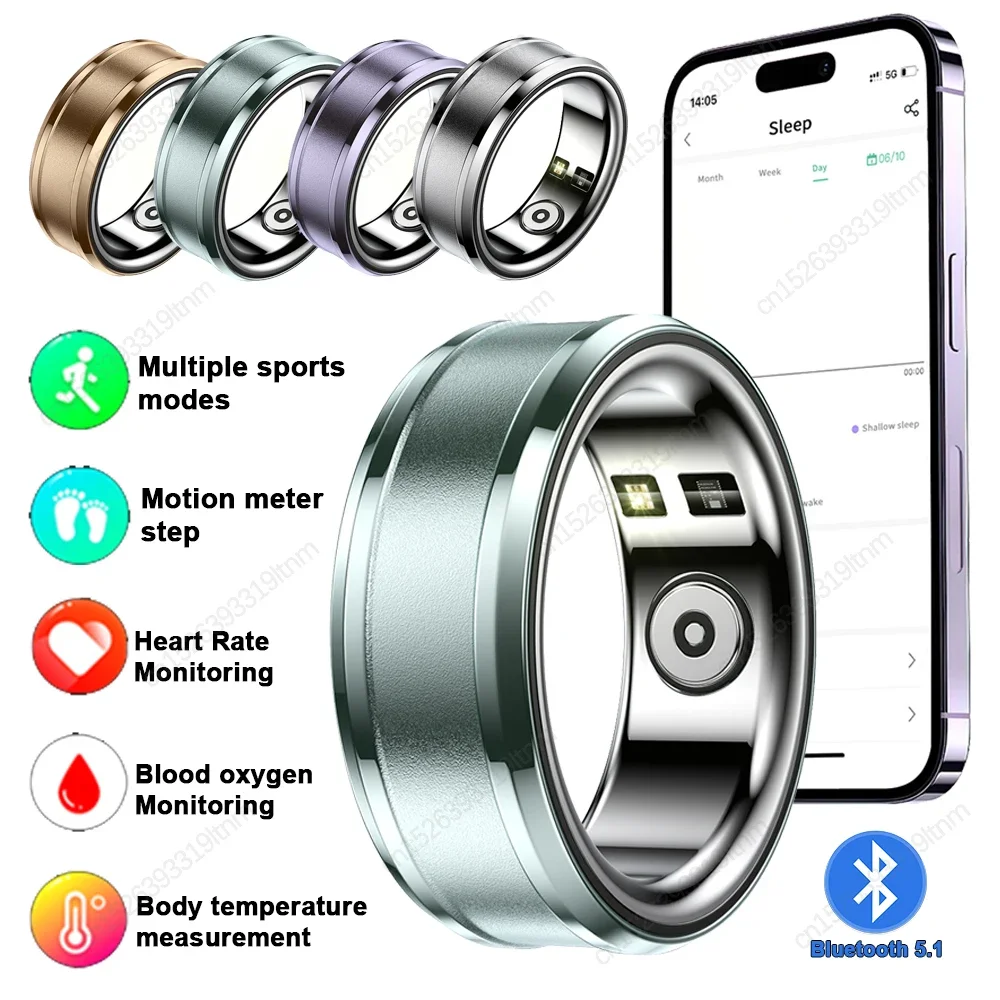 Smart-Ring-Health-Monitor-Heart-Rate-Blood-Oxygen-Tracker-Bluetooth ...