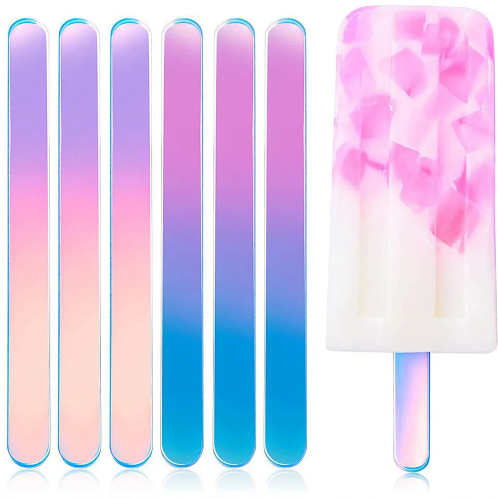 50Pcs-Gradient-Ice-Cream-Stick-Reusable-Acrylic-Cakesicle-Sticks ...