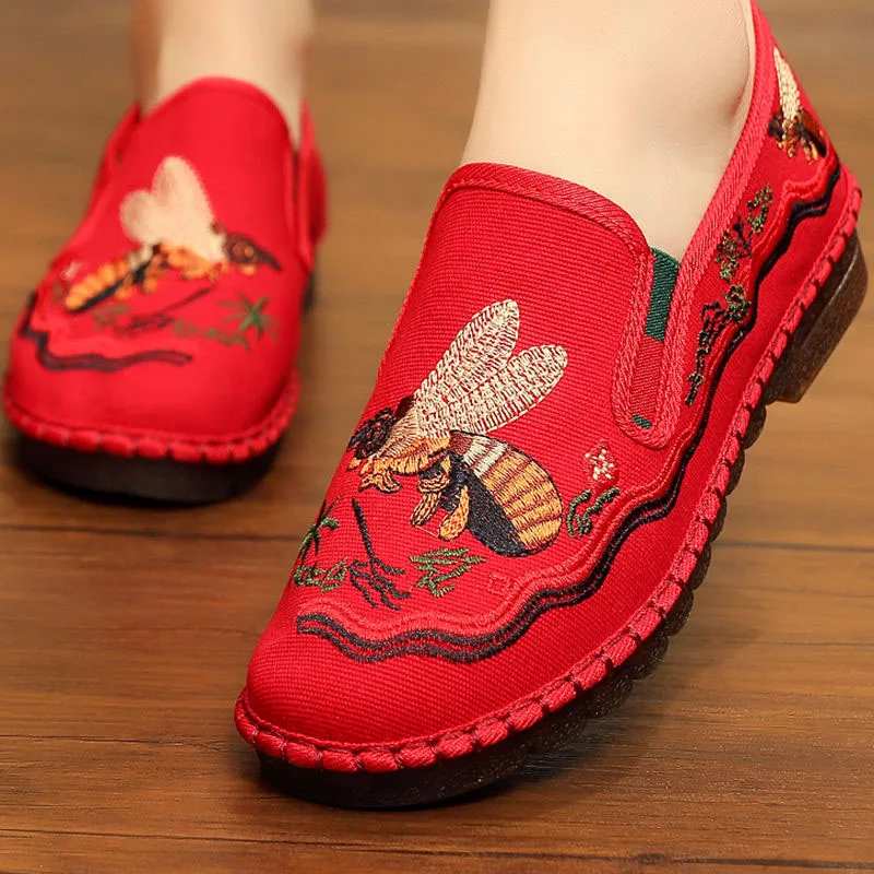 New-Cloth-Shoes-Women-s-Embroidered-Shoes-Comfortable-Women-s-Flat ...