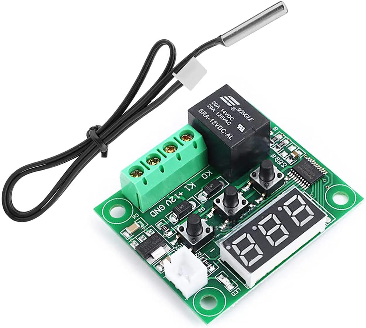 W1209 DC 5V 12V 24V 220V temperature control switch thermometer ...