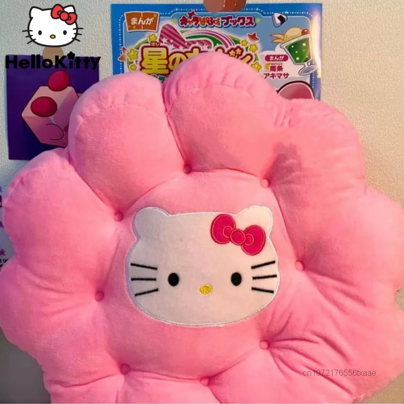 Sanrio-coj-n-de-Hello-Kitty-para-el-hogar-almohada-redonda-de-flores ...
