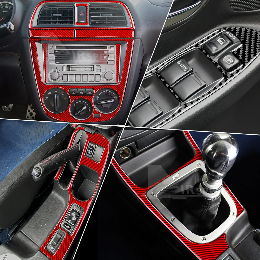 Sticker-For-Subaru-Impreza-STI-2002-2003-2004-Car-Real-Carbon-Fiber-Interior-Accessories-Central ...
