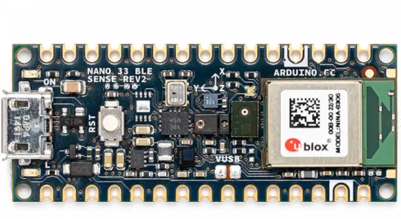 Arduino-Nano-33-BLE-Sense-Rev2-nRF52840-processor-BLE-AI-enabled-multiple-onabord-sensors-finger ...