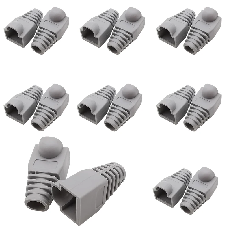 50-20Pcs-RJ-45-CAT5E-CAT6-Adapter-Plug-Sheath-Cover-Cap-Ethernet ...