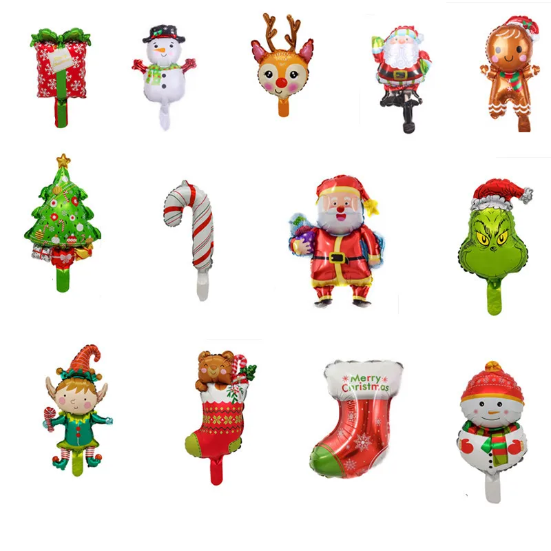 Mini-Natal-Foil-Balloons-for-Kids-Papai-Noel-Boneco-de-neve-Elk-Balloon ...