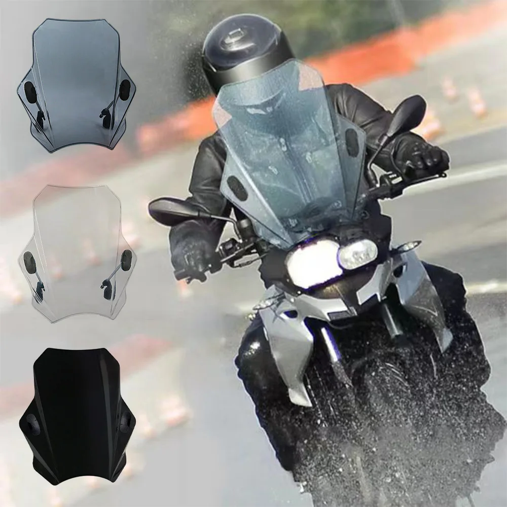 Motorcycle-Adjustable-Wind-Deflector-Universal-Windshield-For-Royal ...