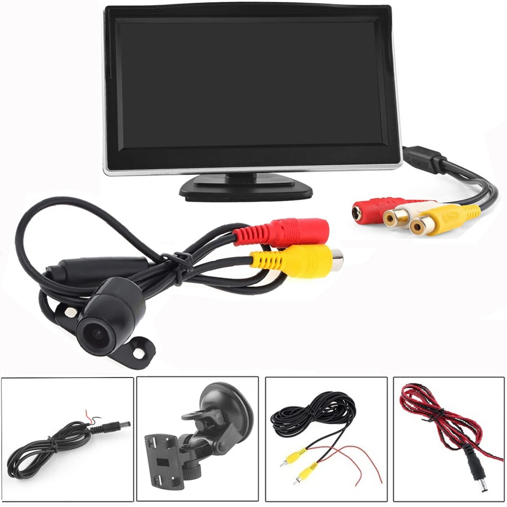 5 Inch TFT LCD Screen Car Rear View Monitor 480x272 HD Digital Color+ ...