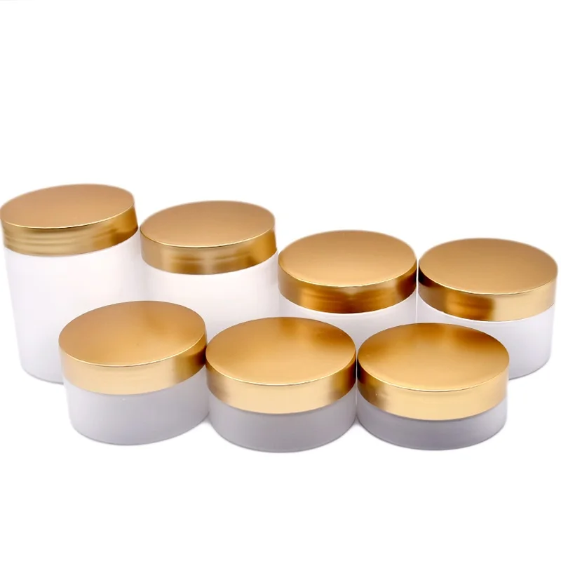 PET-Plastic-Frost-Pot-Refillable-Empty-Bottle-Gold-Lid-Cosmetic ...