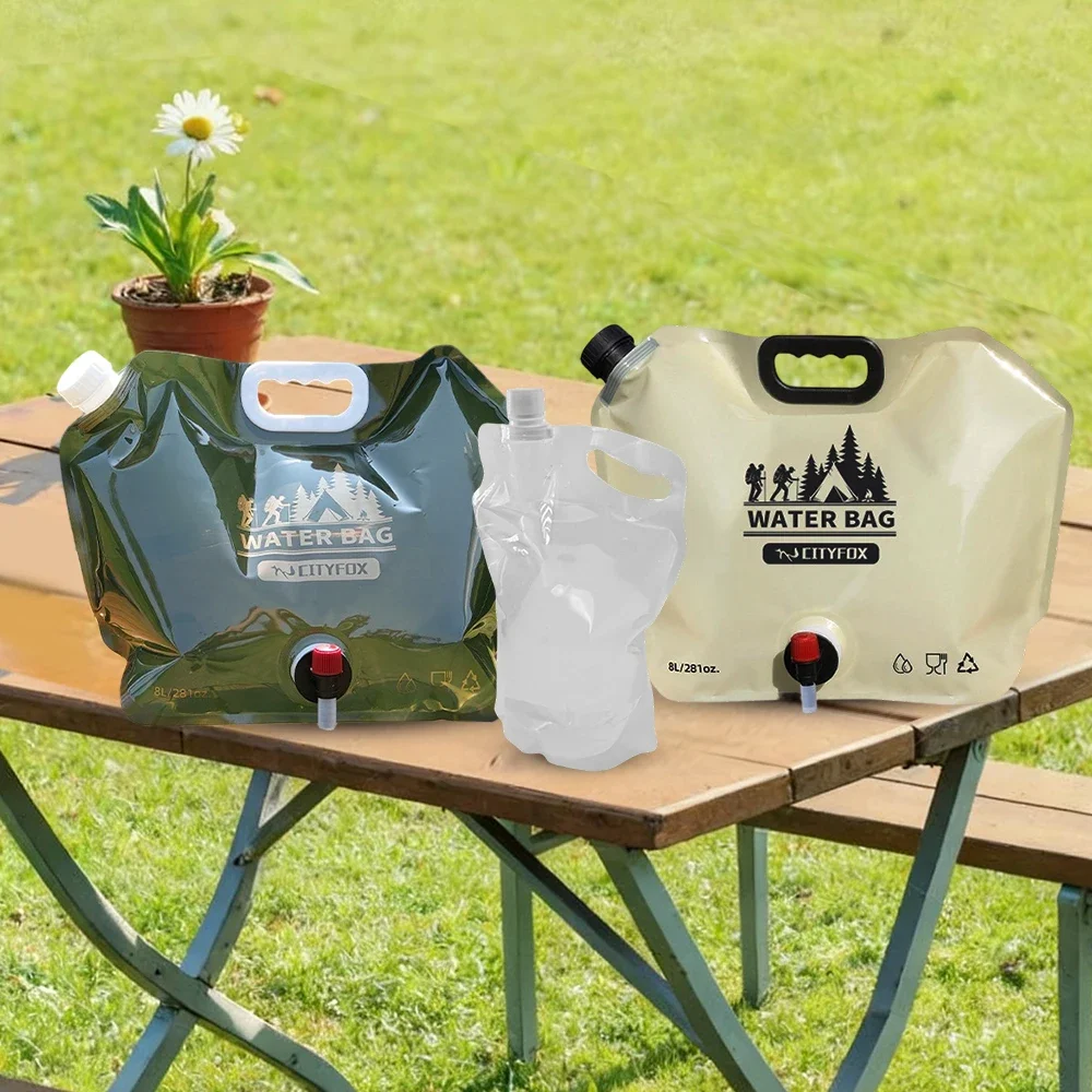 Outdoor Portable Water Bag 8L+2L Large Capacity Water Bag with Faucet ...