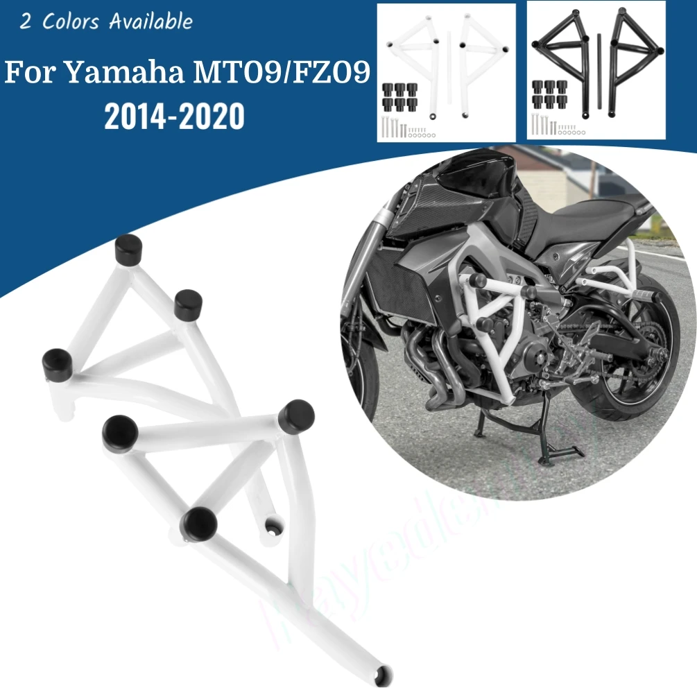 MT-09 FZ-09 Crash Bar Motorcycle Stunt Cage Engine Guard Bumpers for ...