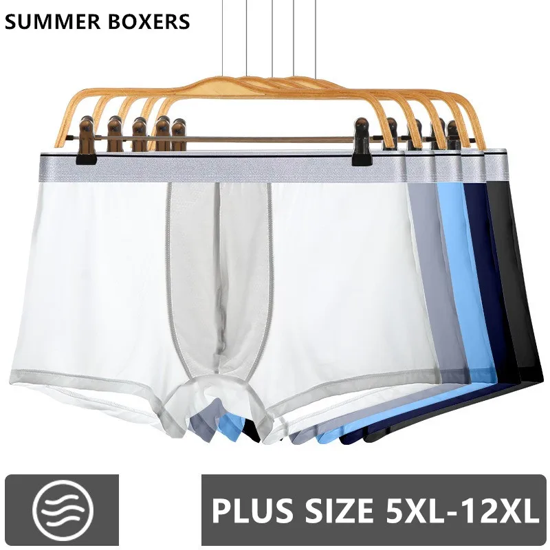 Summer-Boxers-Men-High-Quality-Plus-Size-12XL-11XL-10XL-8XL-Ice-Silk ...