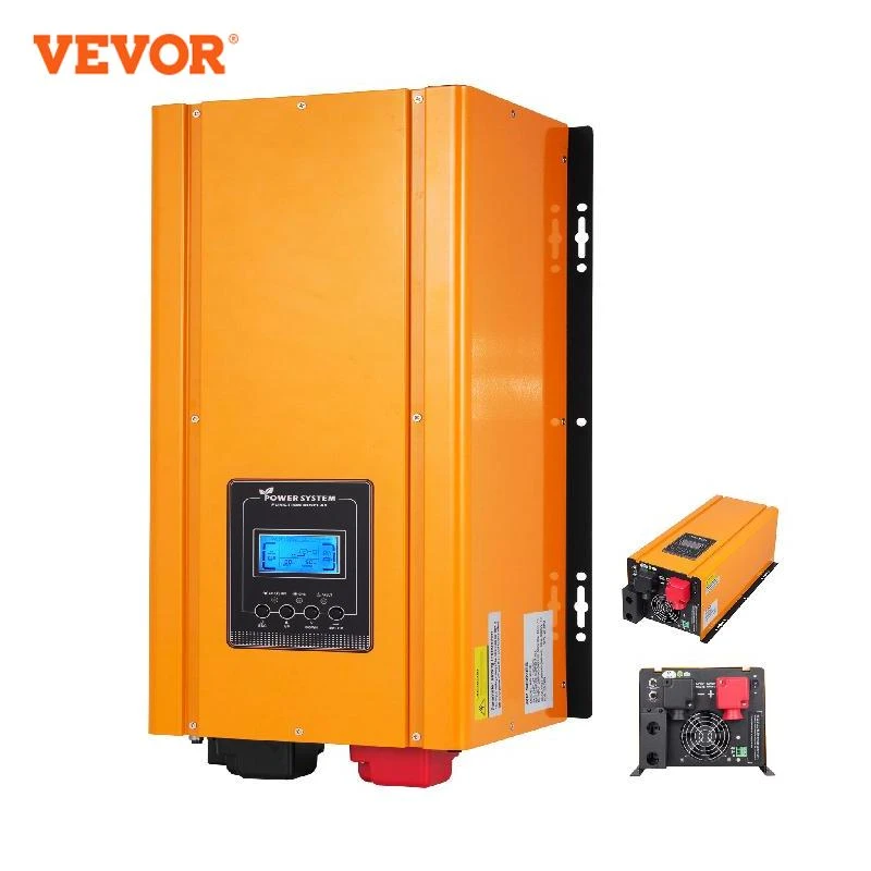 VEVOR Wechselrichter 3KW DC 12V zu AC 230V Reiner Sinuswelle Netzunabhängig LCD Display ...