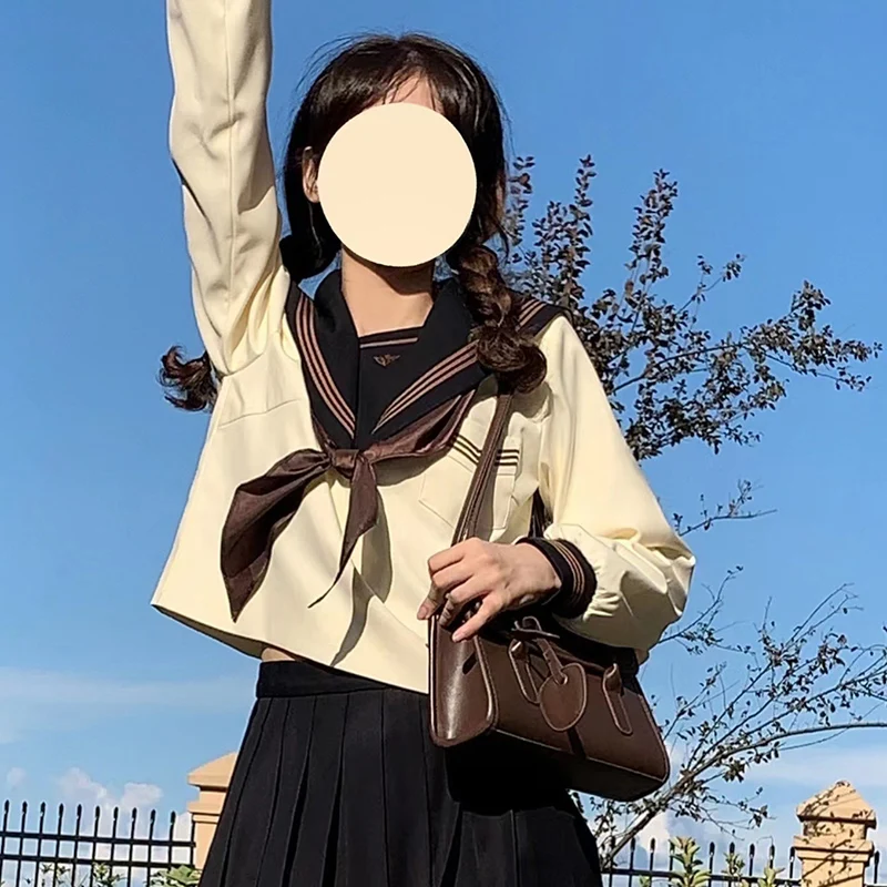 블랙 화이트 JK 유니폼 여름 짧은/긴 소매 일본 학교 유니폼 소녀 선원 세트 플리츠 스커트 JK 유니폼 COS 의상 ...