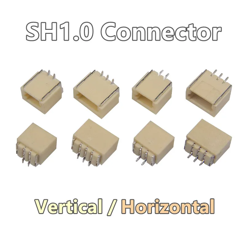 20PCS JST SH1.0 Connector SMD Horizontal / Vertical Type Socket 1.0MM ...