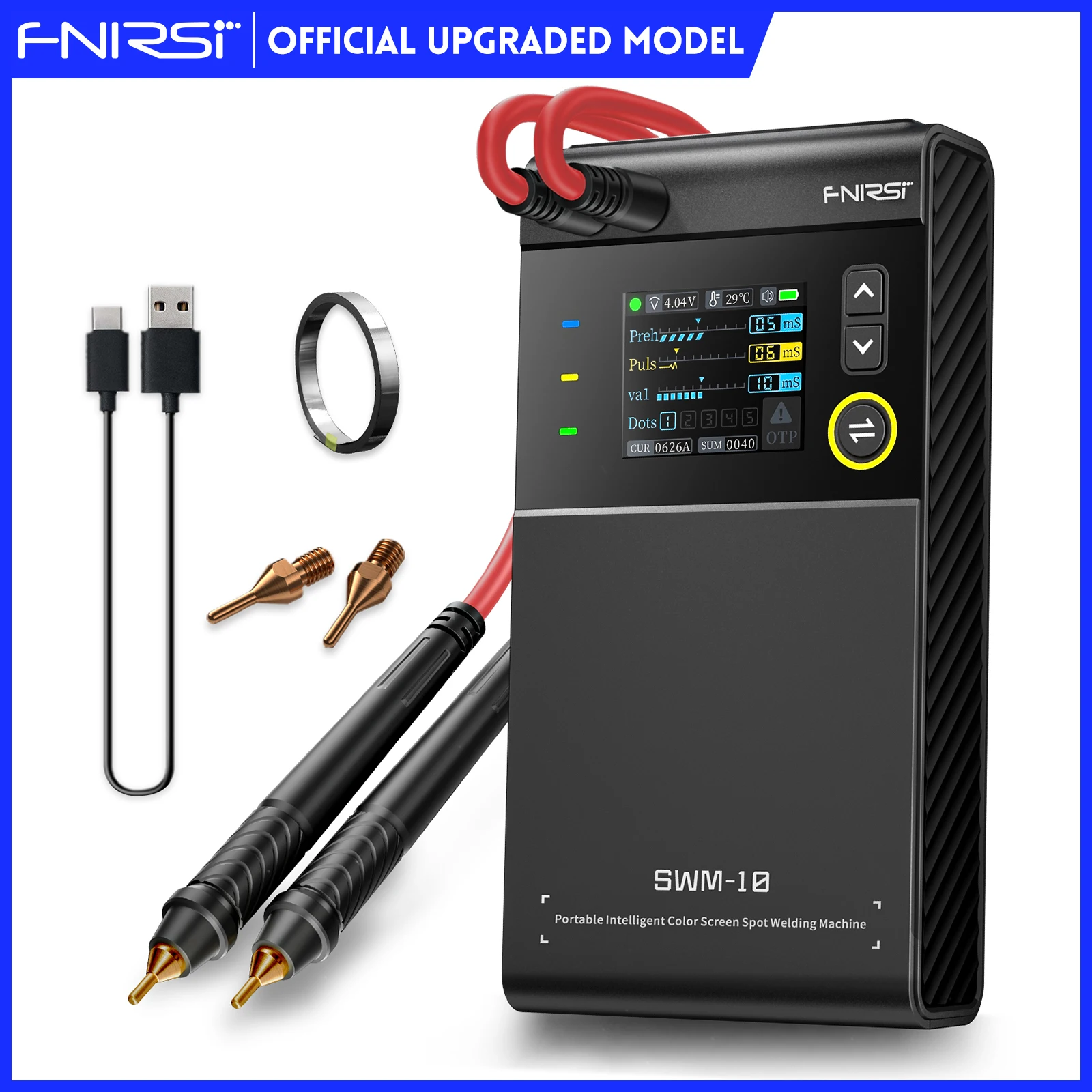 FNIRSI SWM-10 Mini Battery Spot Welder – 18650 DIY, 5000mAh