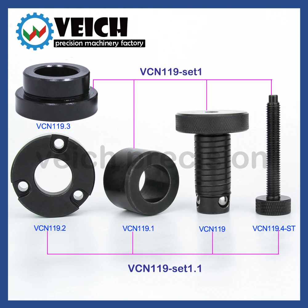 VCN119-Set1-Flange-Shank-Ball-Lock-Pins-Large-Head-Locating-Pins-Screw ...