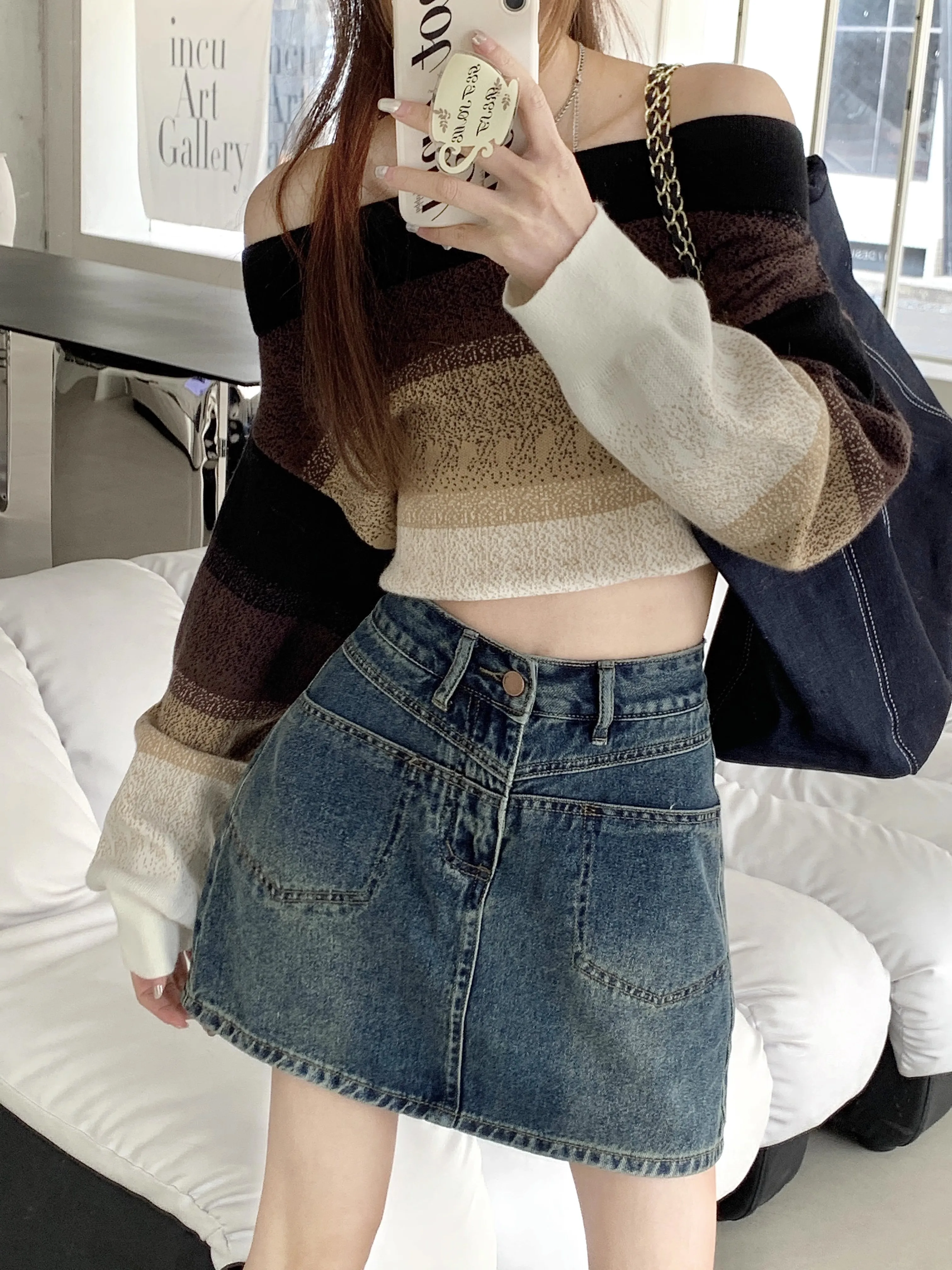 Crop Top With High Waisted Skirt Tumblr