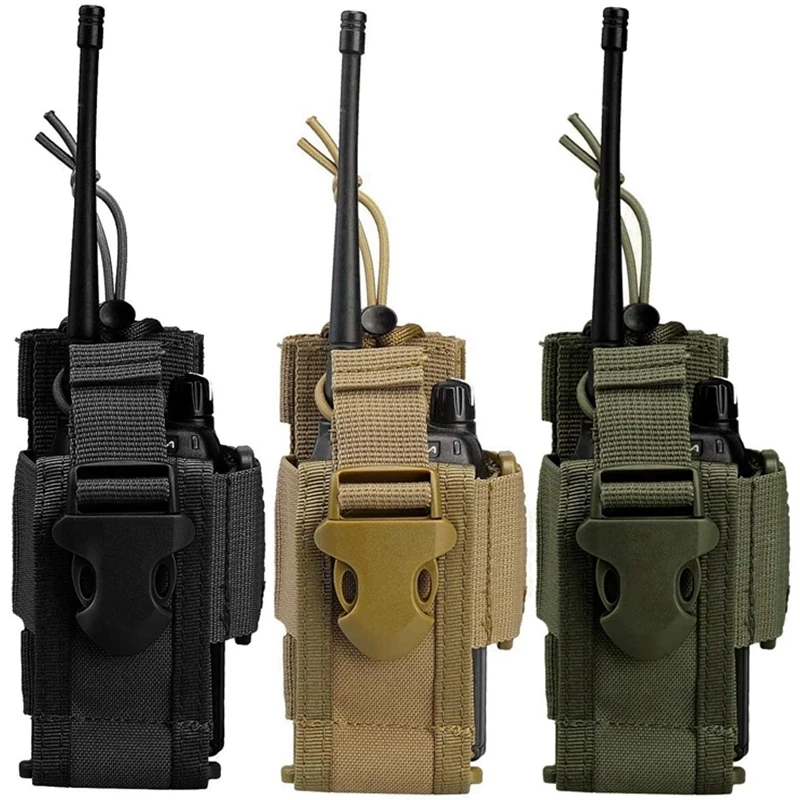 Tactical-Walkie-Talkie-Holder-Bag-Molle-Radio-Pouch-Nylon-Waist-Pack ...