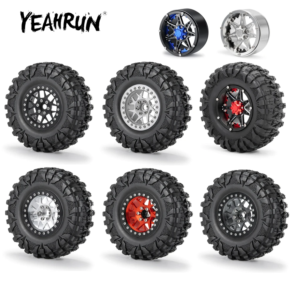 YEAHRUN-2-2-inch-Metal-Beadlock-Wheel-Rims-Hubs-w-Rubber-Tires-for ...